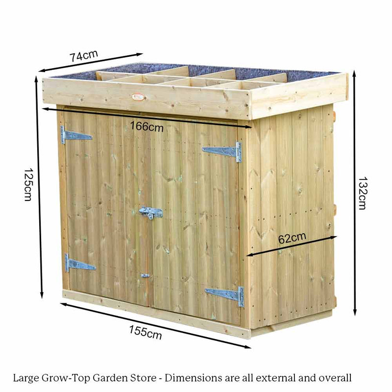 Large Grow-Top Garden Store - Living Roof Garden Storage