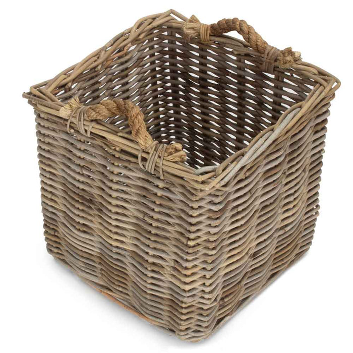 Square Grey Rattan Log/Storage Baskets - Flyte so Fancy