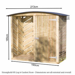 Stronghold Twin Log & Garden Stores | Garden Storage Sheds