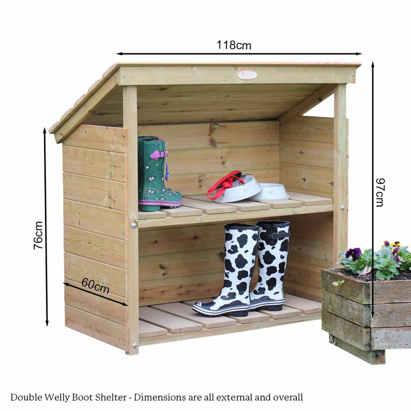 Tall Wooden Welly Boot Shelter | UK Made by Flyte so Fancy
