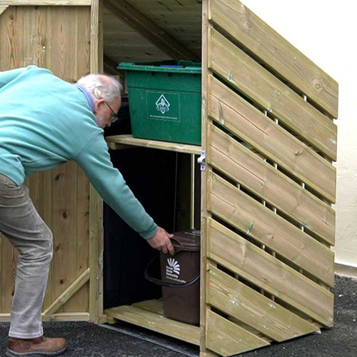 Poppin Triple Wheelie Bin Store | Bin Storage