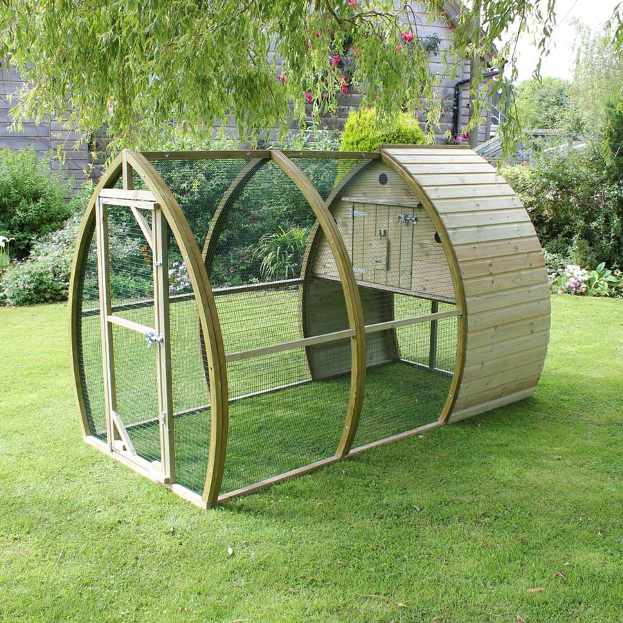 Framebow Arched House Bird Aviary designed and made in England
