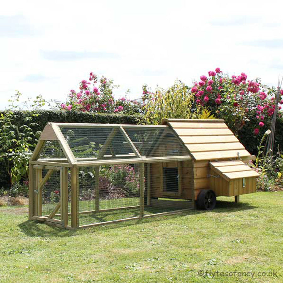 Dorset Stroller Chicken Coop with wheels, made in UK by Flyte so Fancy